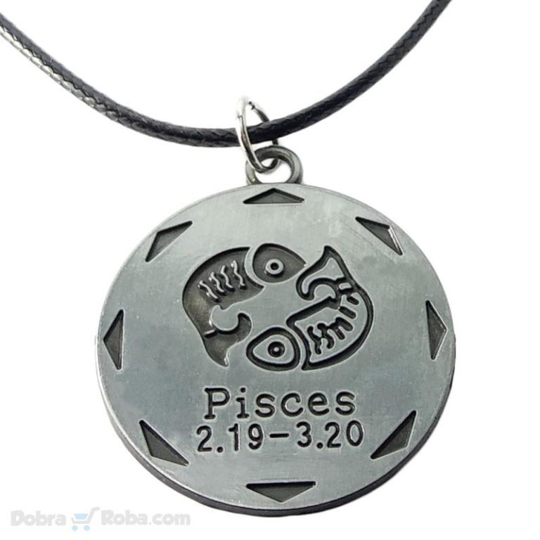 Ribe Ogrlica sa Pločicom - Horoskopski Znak Riba Ogrlica